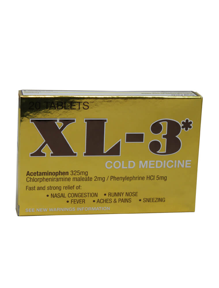 XL-3 Cold Medicine 20 ct Tablets