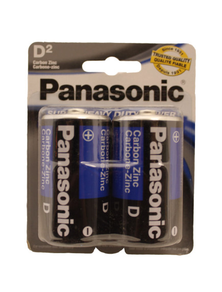 Panasonic D Batteries 2 pk