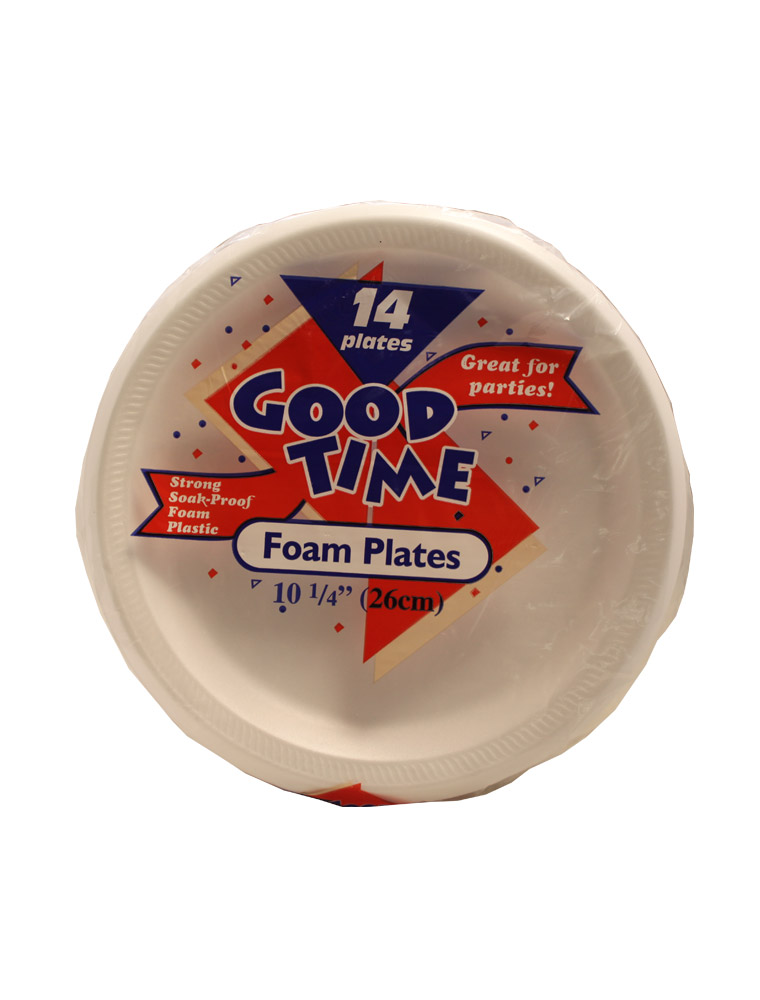 Good Time Foam Plates 10 inch 14 ct