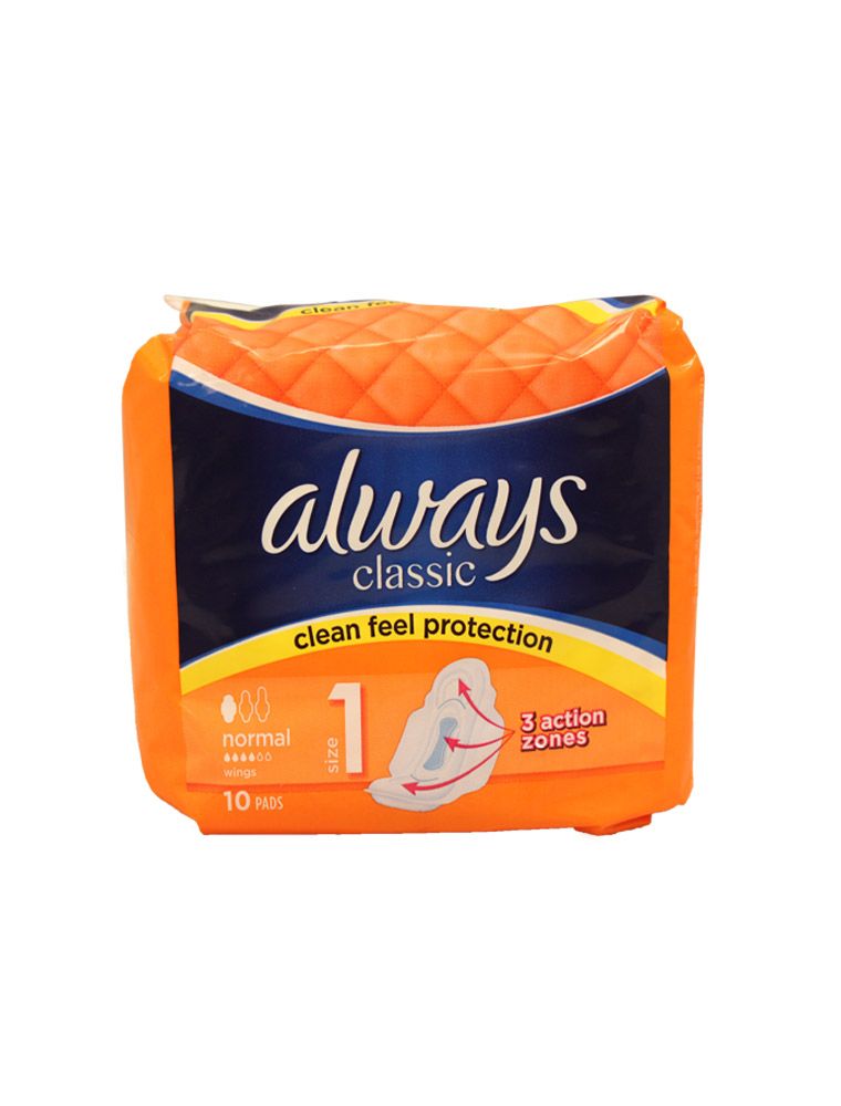 Always Classic Size 1 With Wings 10 ct - Normal