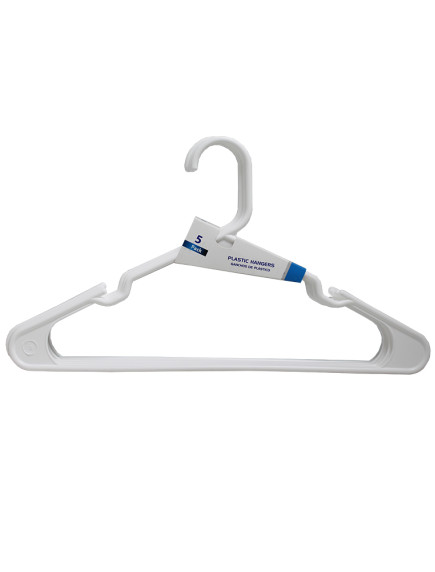 Plastic Hangers 5 pk - White